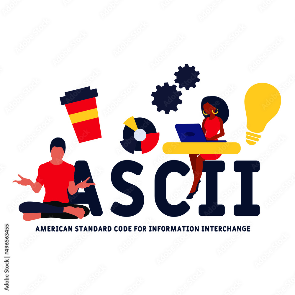 Image vectorielle Stock ASCII - American Standard Code for Information ...