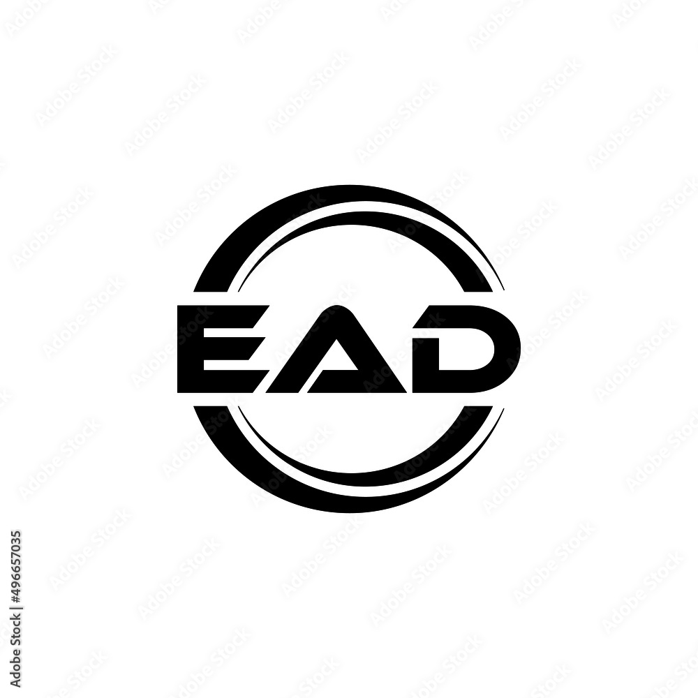 EAD letter logo design with white background in illustrator, vector ...