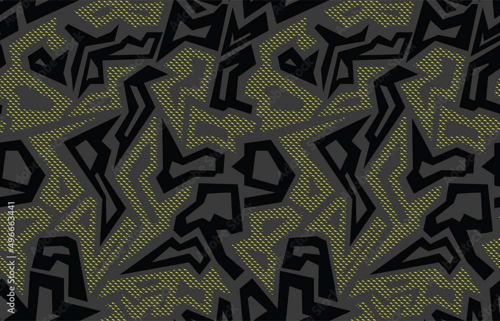 Seamless geometric polygon camouflage pattern vector background for ...