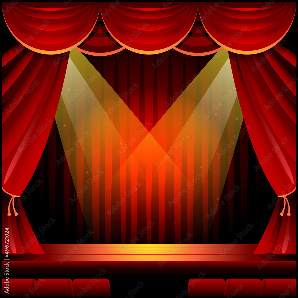 Theater Stage background that can be used for, book or magazine cover ...