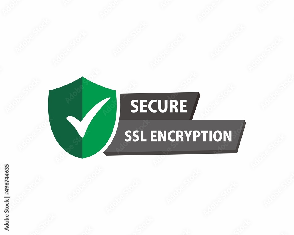 Secure Connection Icon Vector Illustration Isolated On White Background Flat Style Secured Ssl