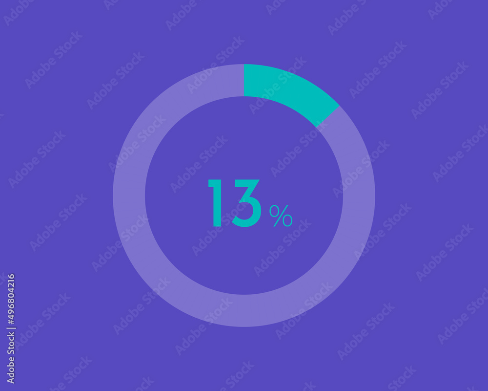 13 Percentage diagrams on blue color background HD, pie chart for Your ...