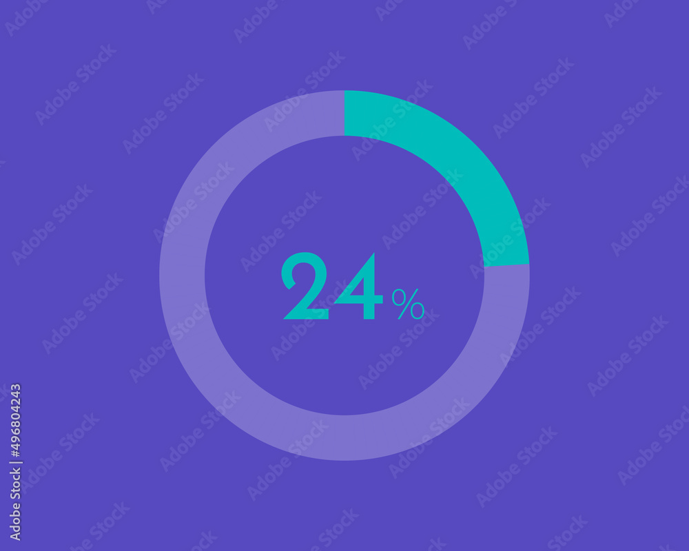24 Percentage diagrams on blue color background HD, pie chart for Your ...