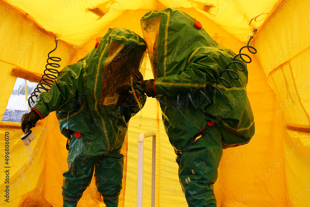 chemical incident. decontamination unit. exposed to a chemical ...