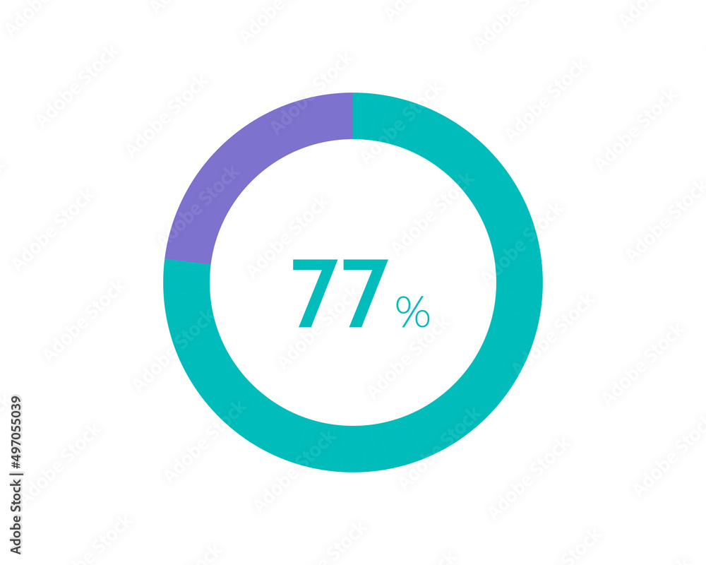 Image vectorielle Stock 77 Percentage pie diagrams on the white ...