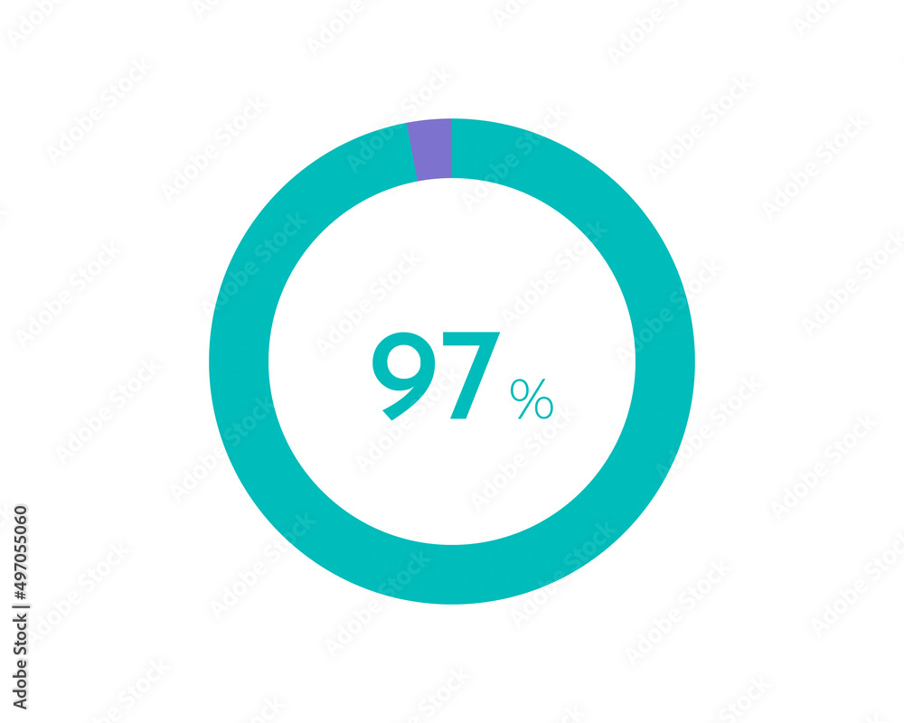 97 Percentage pie diagrams on the white background, pie chart for Your ...