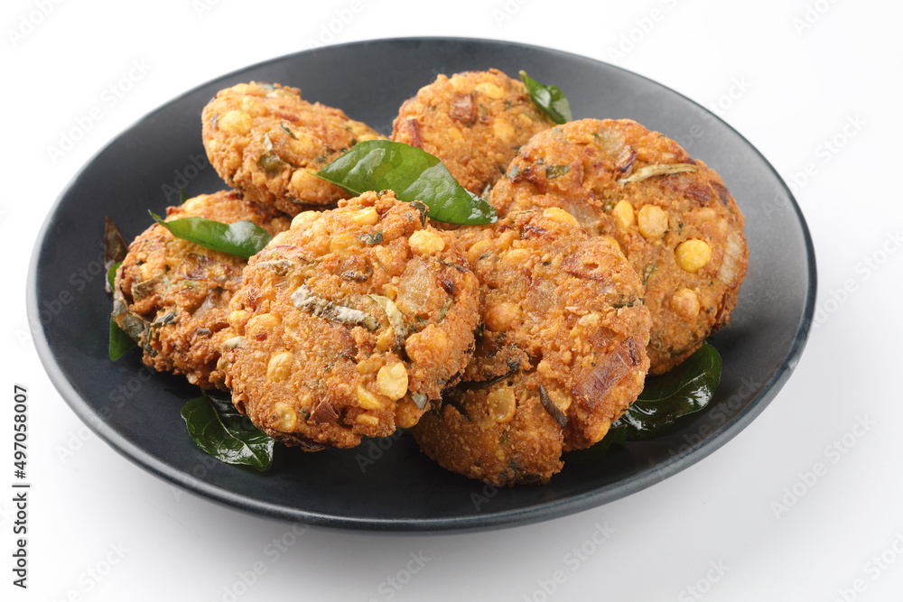 Tea time snack, Dal Vada or Parippu Vada or Paruppu Vadai , deep fried ...