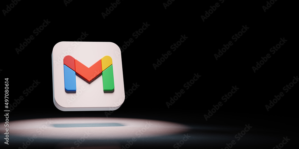 Ilustração Gmail App Icon Spotlighted on Black Background do Stock ... Ilustração Gmail App Icon Spotlighted on Black Background do Stock ...