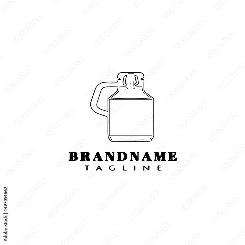 growler logo cartoon icon design template black isolated vector ...