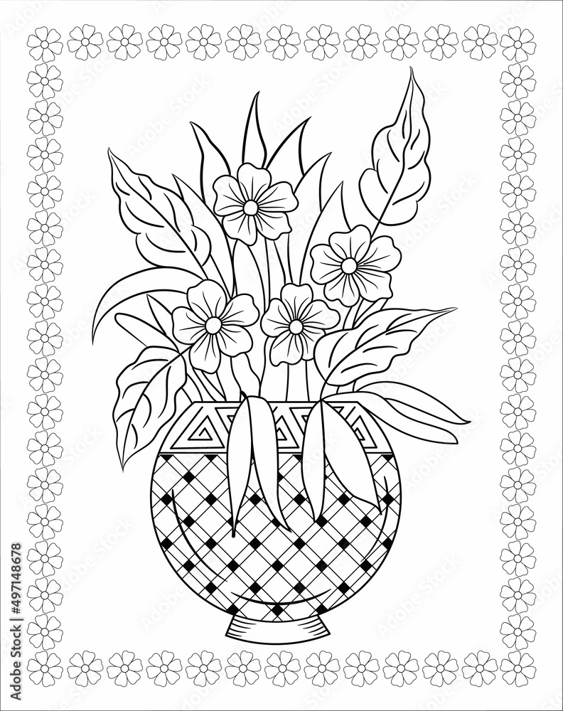 Vase Drawing Outline