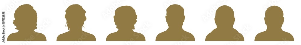 Avatar Icon Gold | Illustration | Avatars User Icon Client Silhouette ...