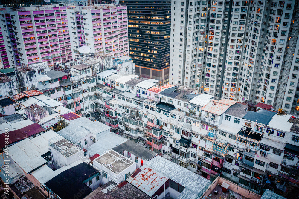 Iconic landmark in Hong Kong, Yik Cheong Building, also known as The ...