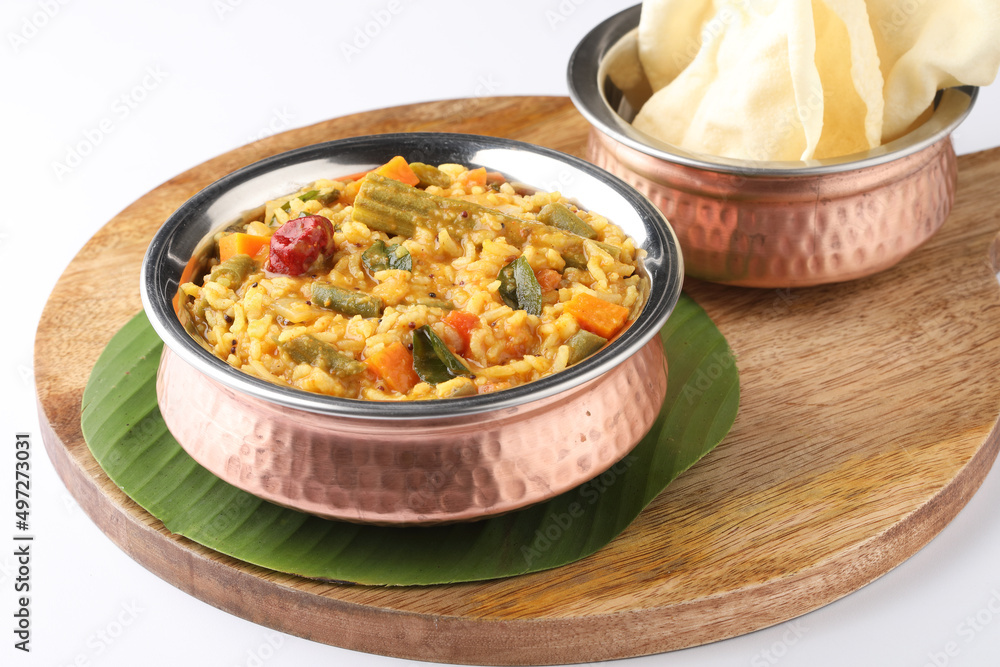Sambar Rice - Tasty and popular south indian recipe served in a ceramic ...