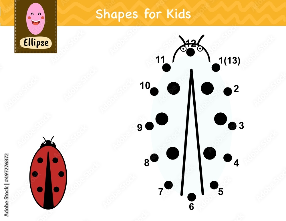 Connect the dots and draw a ladybug. Dot to dot number game for kids ...