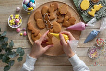 Vintage Pink Woman Baking Cookies Free Stock Photo - Public Domain Pictures