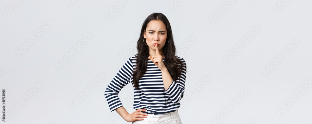 Lifestyle, people emotions and casual concept. Angry serious young ...