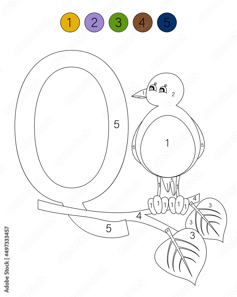 Coloring book alphabet with animals. ABC coloring page for kids with ...