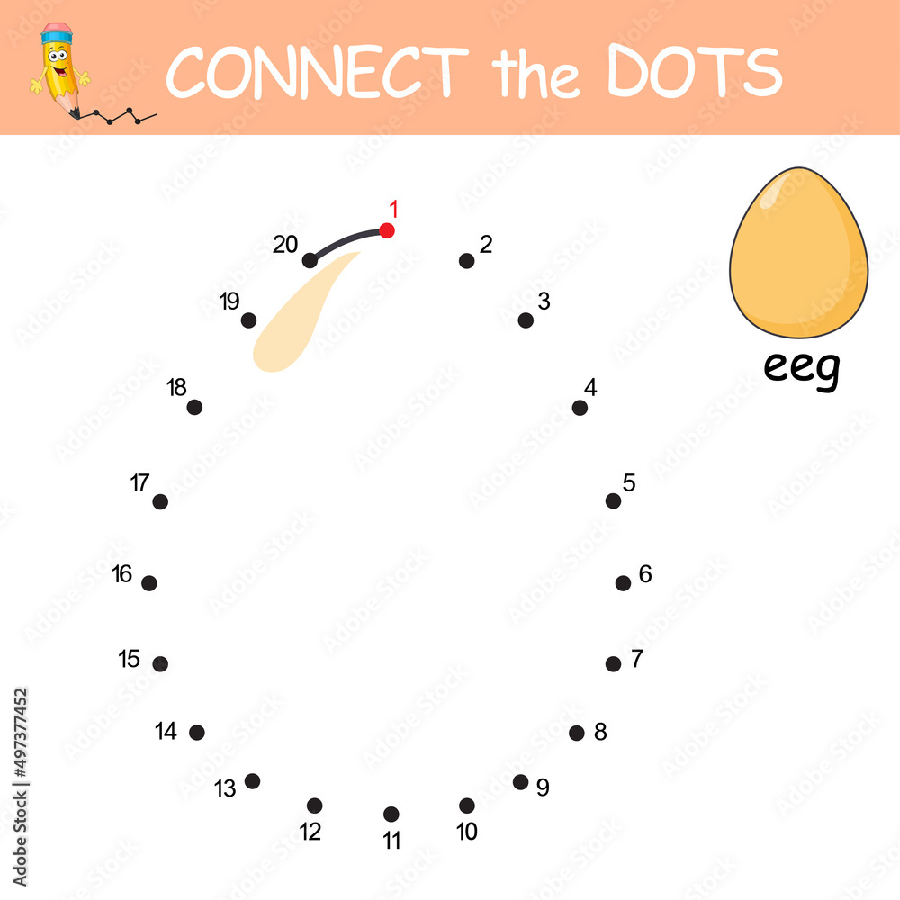 Dot to dot Game with answer. Easter egg. Connect the dots by numbers to ...