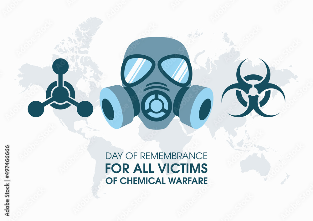 Day of Remembrance for All Victims of Chemical Warfare vector. Military ...