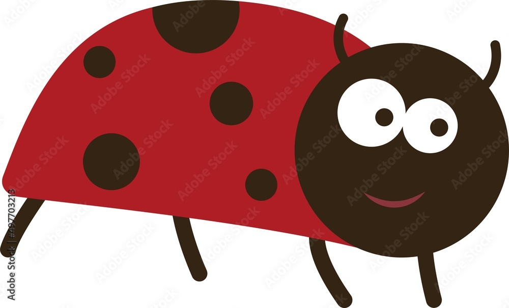 Cartoon illustration of a ladybug . Stock Vector | Adobe Stock