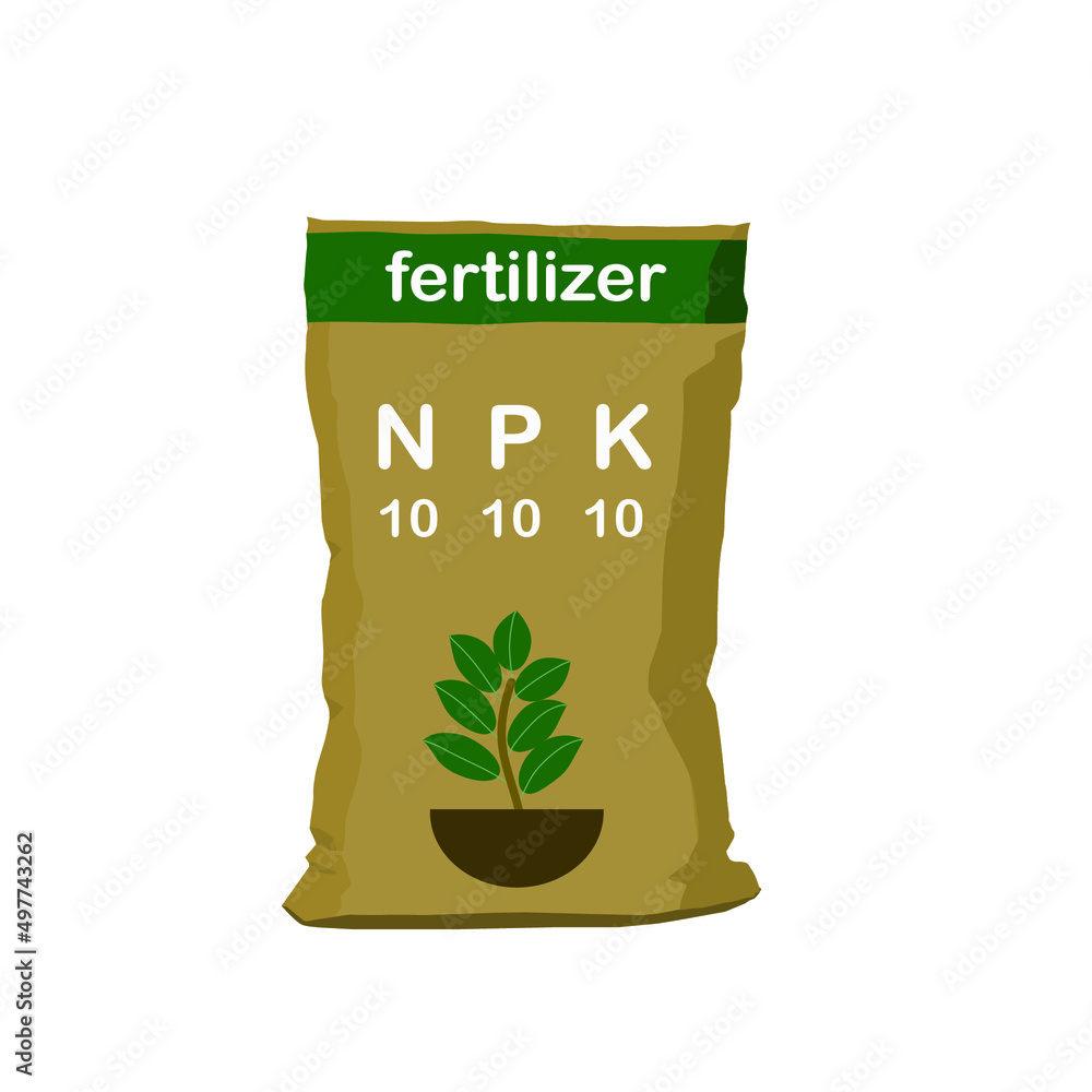 Vector illustration fertilizer bag isolated on white background Stock ...