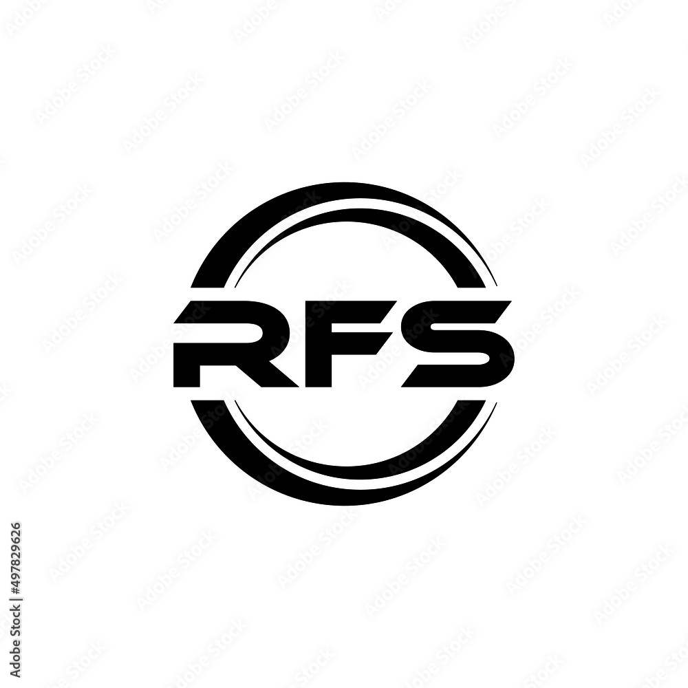 RFS letter logo design with white background in illustrator, vector ...