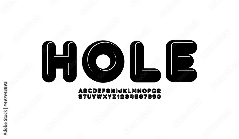 Large font, bold rounded alphabet, strong uppercase Latin letters from ...