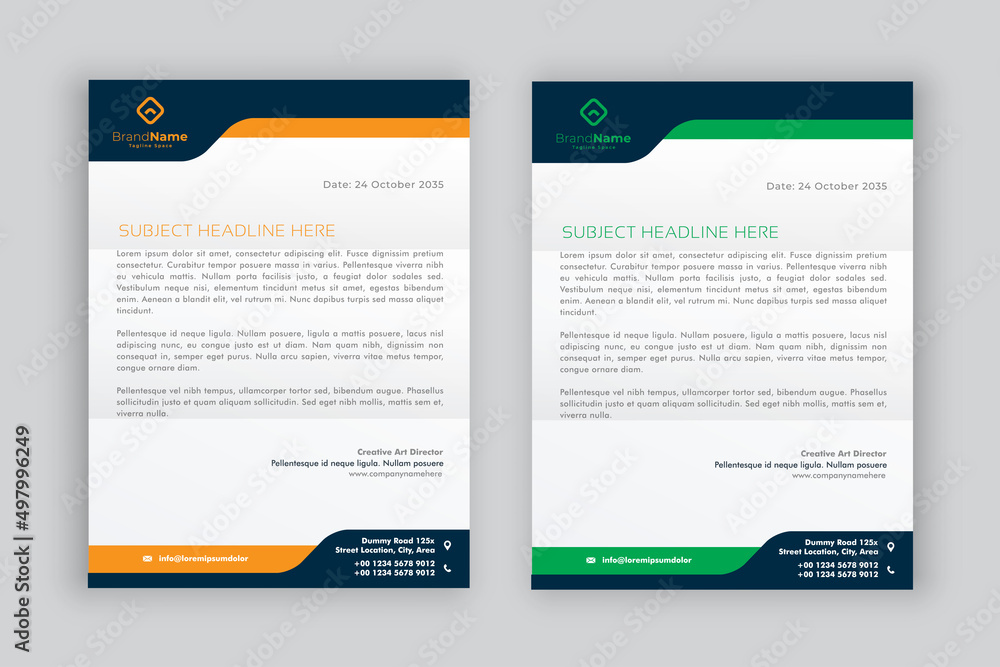 business corporate letterhead design template Stock Vector | Adobe Stock