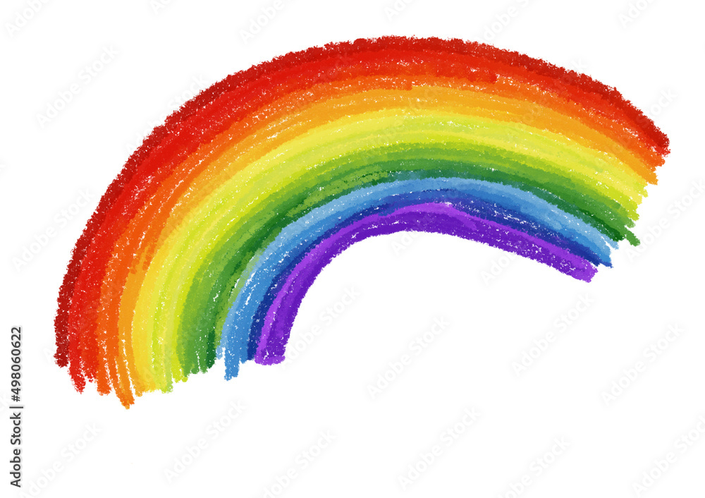 Rainbow spectrum crayon scribble doodle stripe sketches pastel color ...