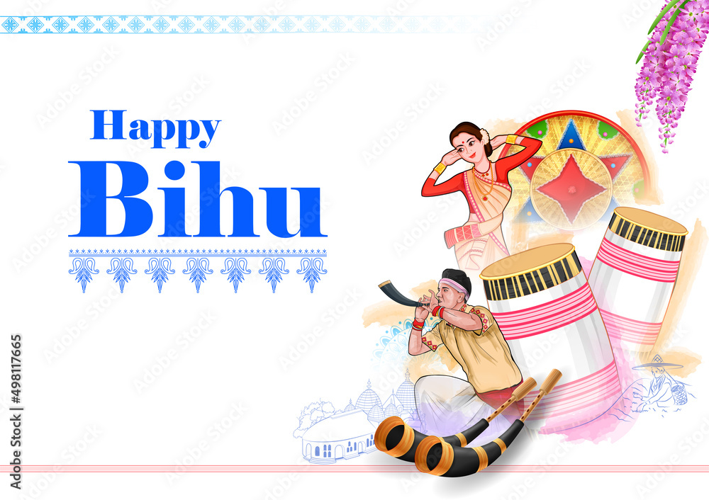 traditional background for religious holiday festival of Assamese New ...