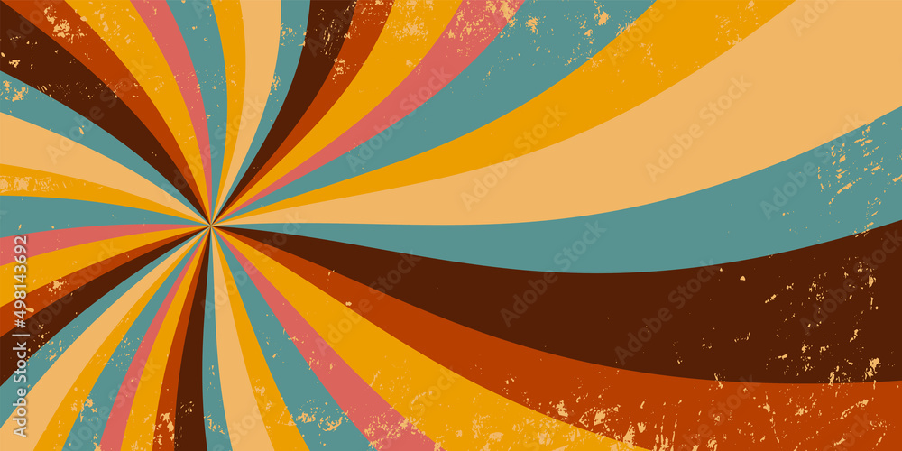 retro starburst sunburst background pattern and grunge textured vintage ...