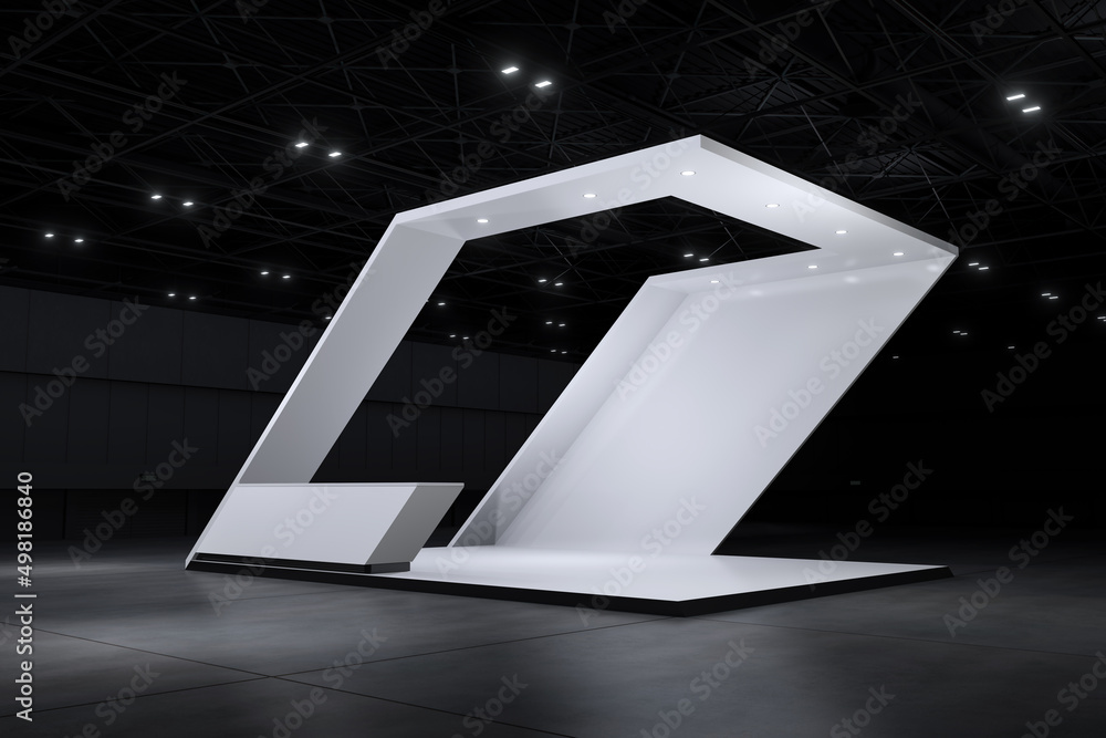 Exhibition stand for mockup and Corporate identity,Display design.Empty ...