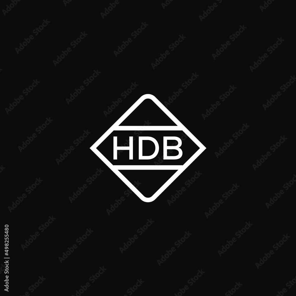 HDB 3 letter design for logo and icon.HDB monogram logo.vector ...