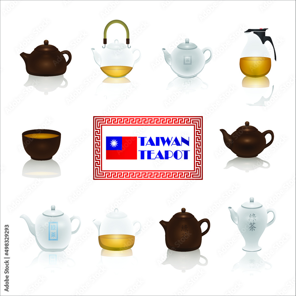 Different types of tea pots with chinese kettles, kettles of different ...