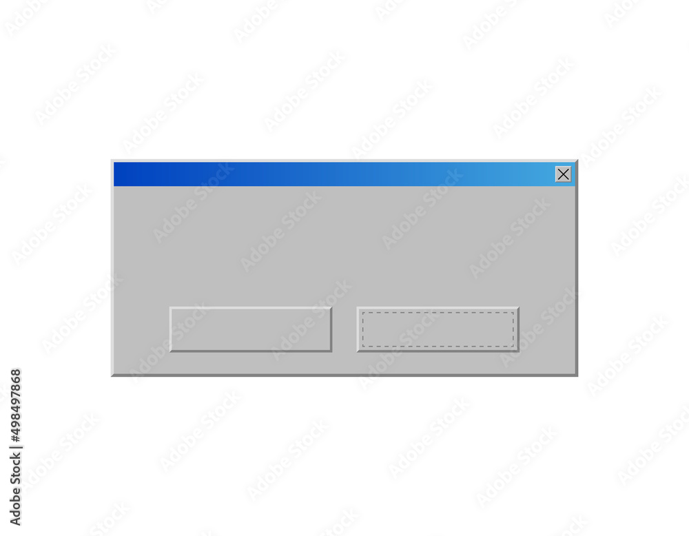 Retro 00s PC system message template. Copy space blank element for text. Empty program ...