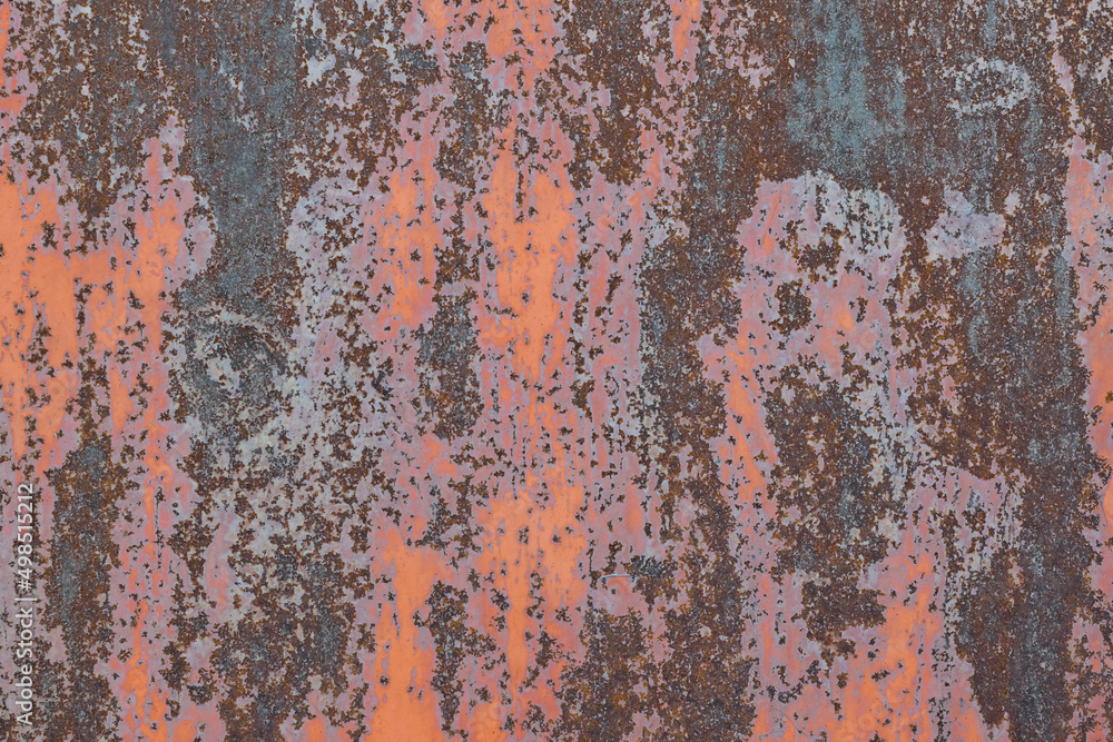 Rusting metal surface. Texture of worn and rusty metal surface with ...