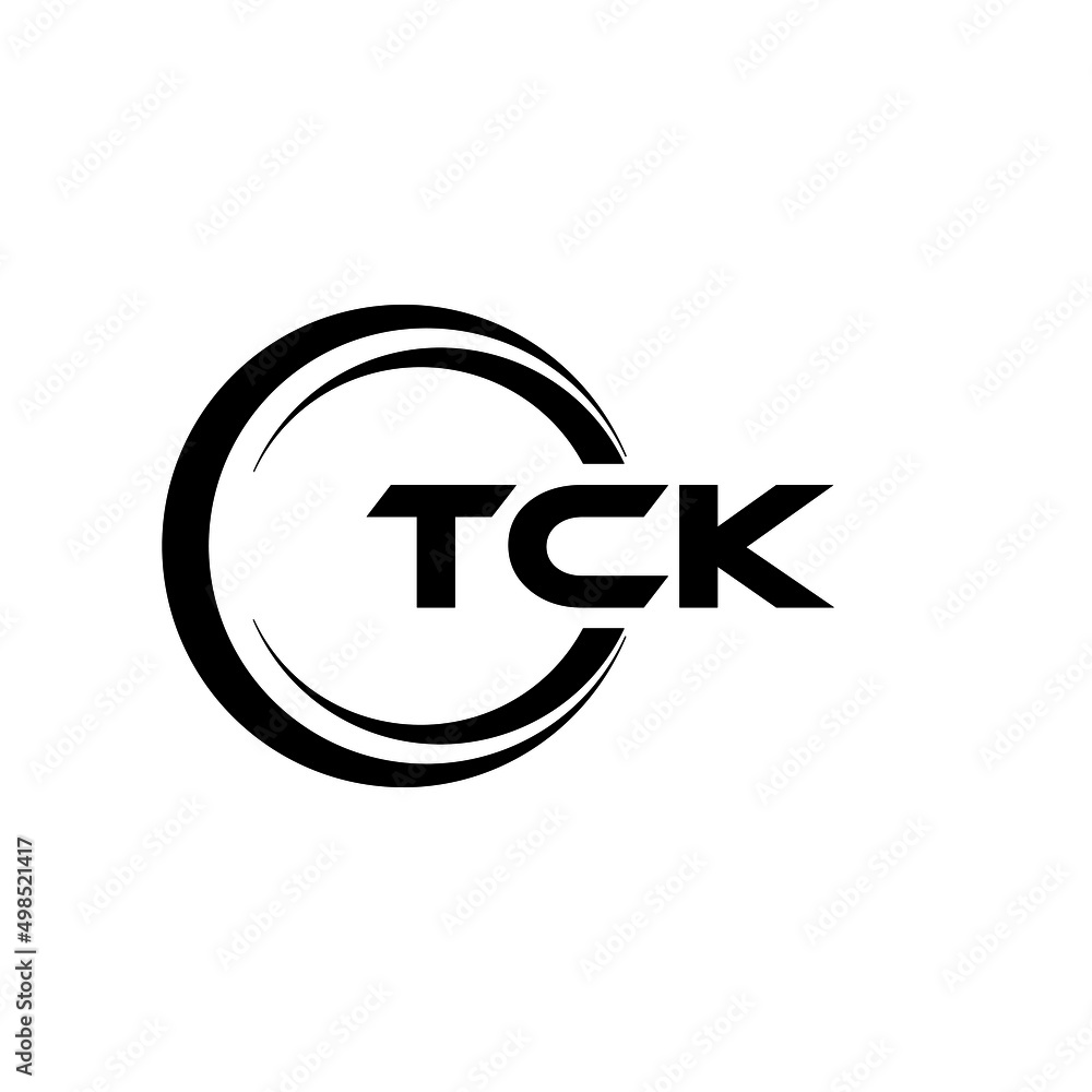 TCK letter logo design with white background in illustrator, vector ...