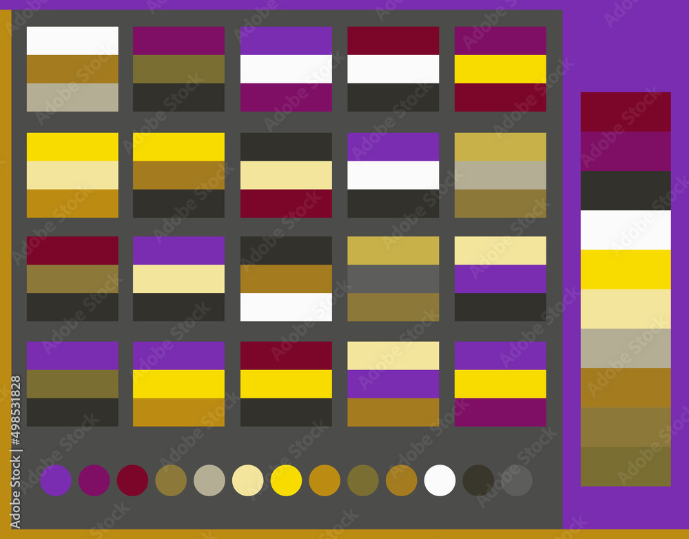 Trendy summer color palette swatches design vector illustration ...