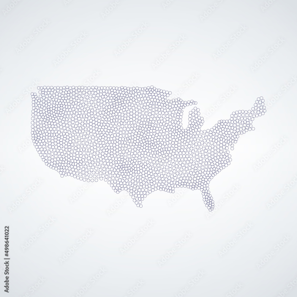 USA map made out of bubbles. America map. Stock vector illustration ...