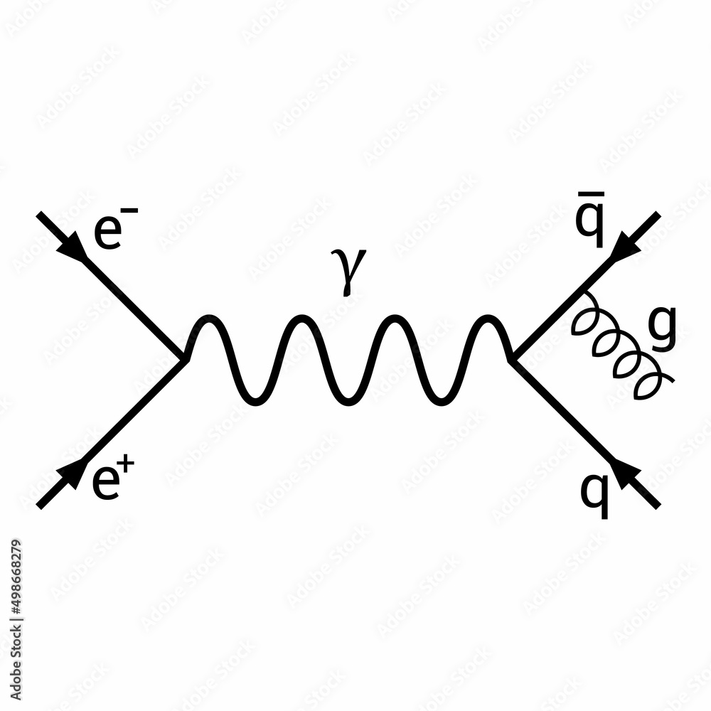 Feynman diagram quantum field theory Stock Vector | Adobe Stock