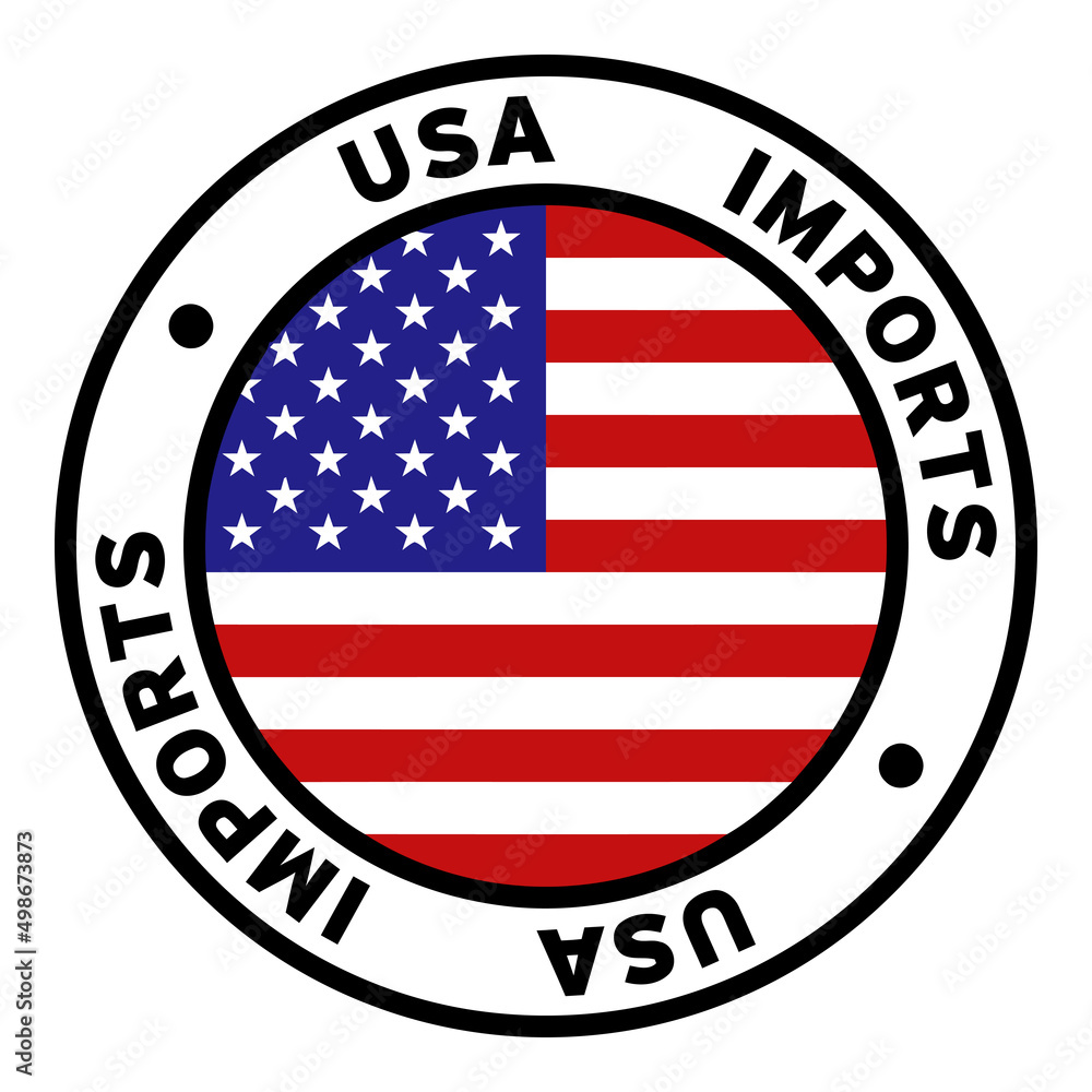 Round USA Imports United States Flag Clipart Stock Vector | Adobe Stock