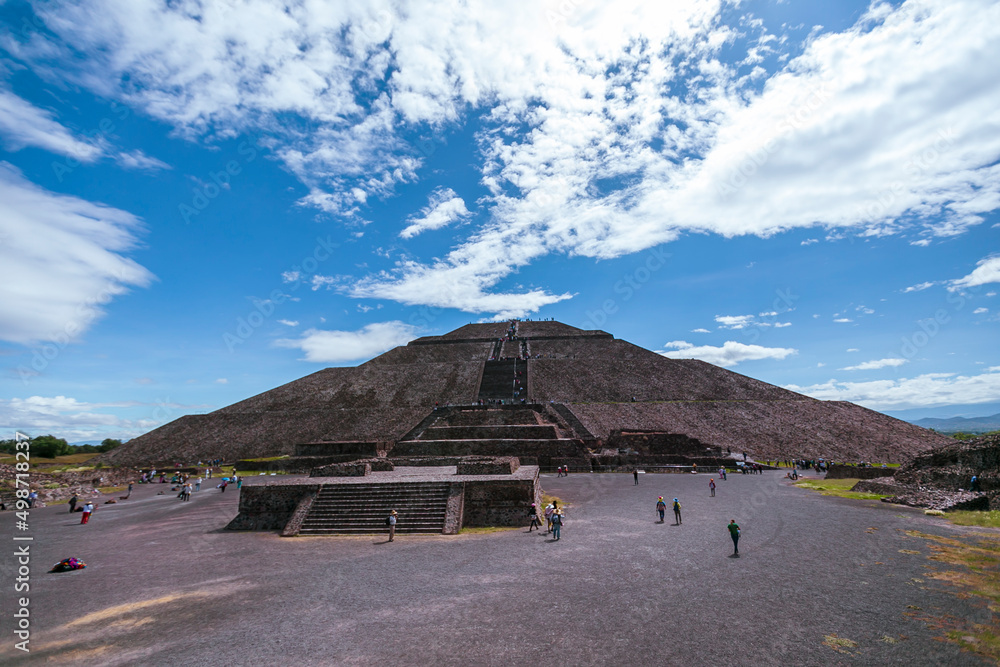 View of the pyramids of Teotihuacan, ancient city in Mexico, located in ...