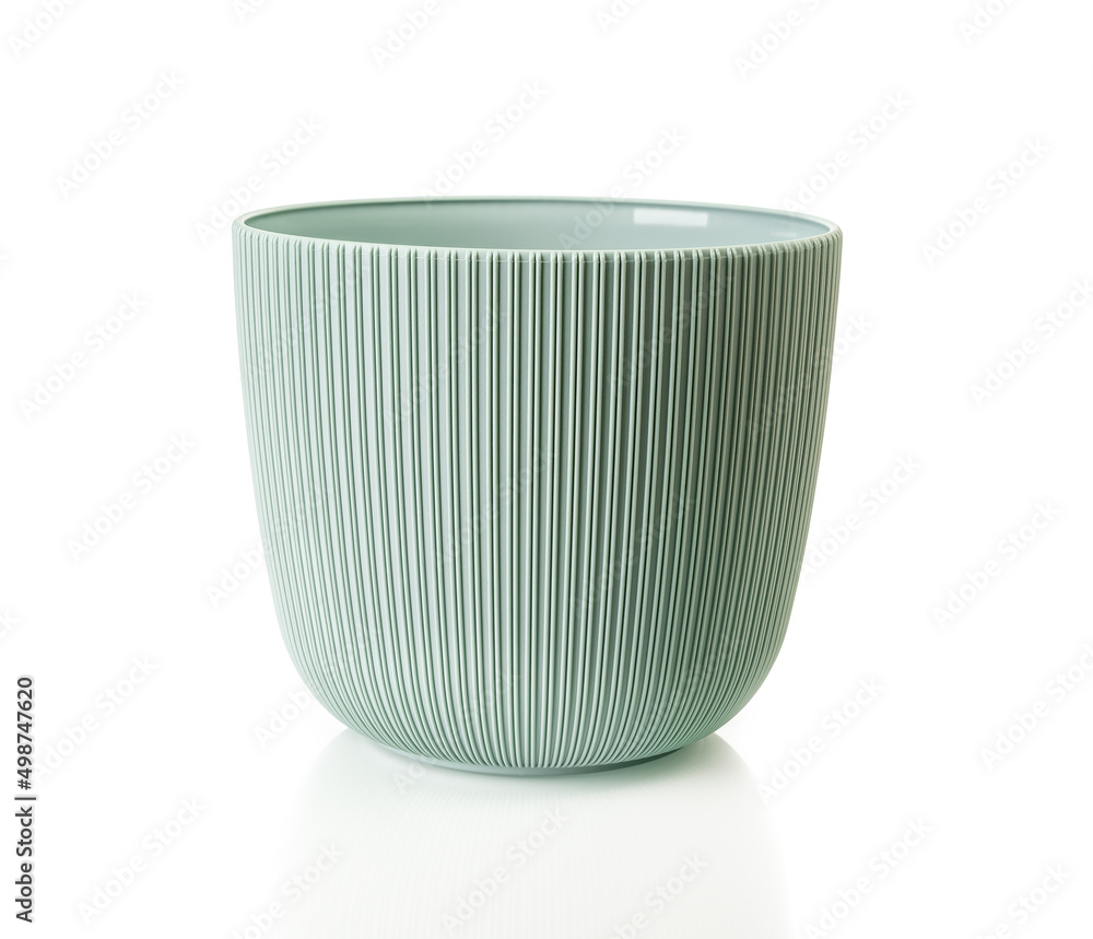Empty flower pot isolated on a white background. Decorative plant pot ...