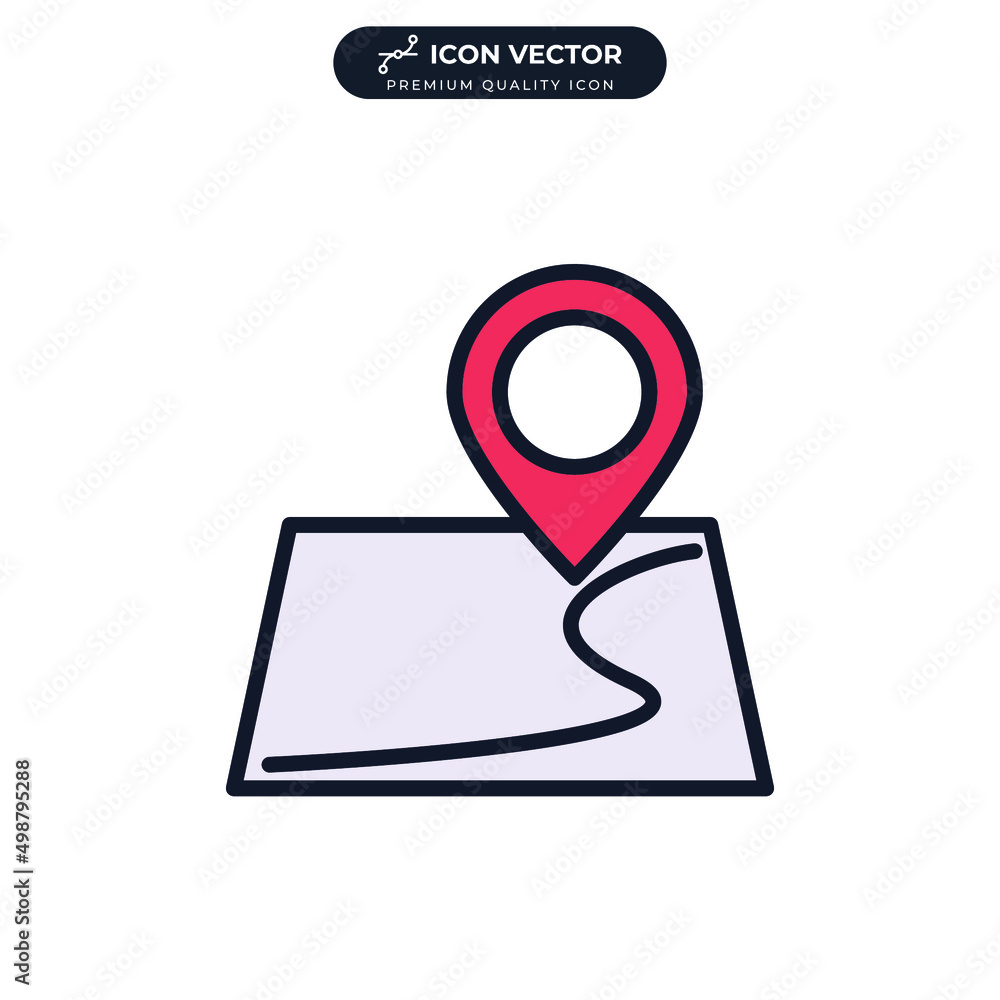 destination icon symbol template for graphic and web design collection ...