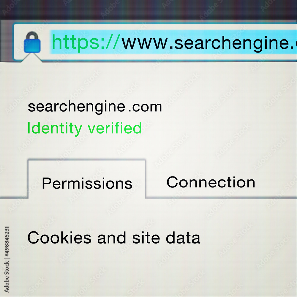Setting up your connection setting. Shot of a permissions tab on a screen - ALL design on this ...