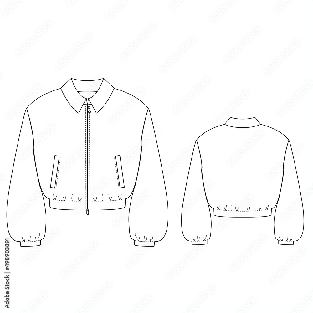 Sport jacket vector illustration isolated on white background, front ...