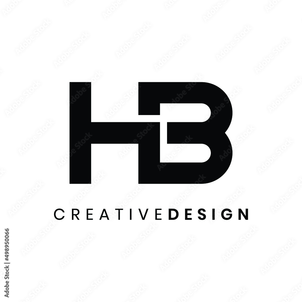 Modern letter HB logo design vector Stock Vector | Adobe Stock