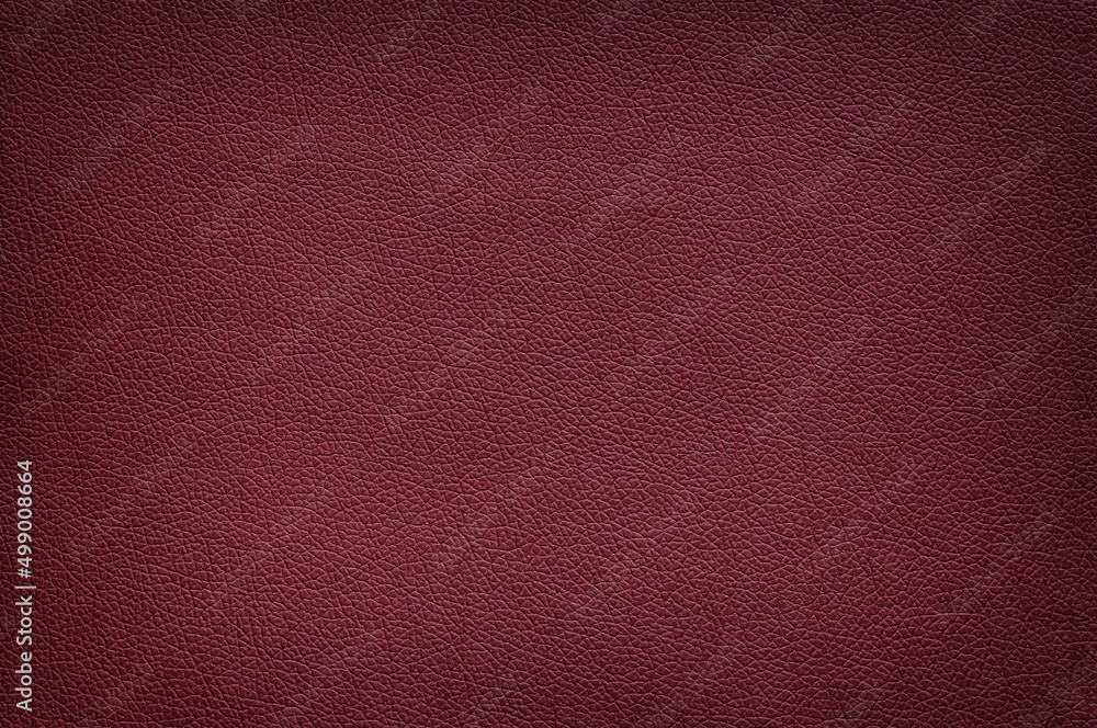 Texture of matte leather maroon color, vignette. Stock Photo | Adobe Stock
