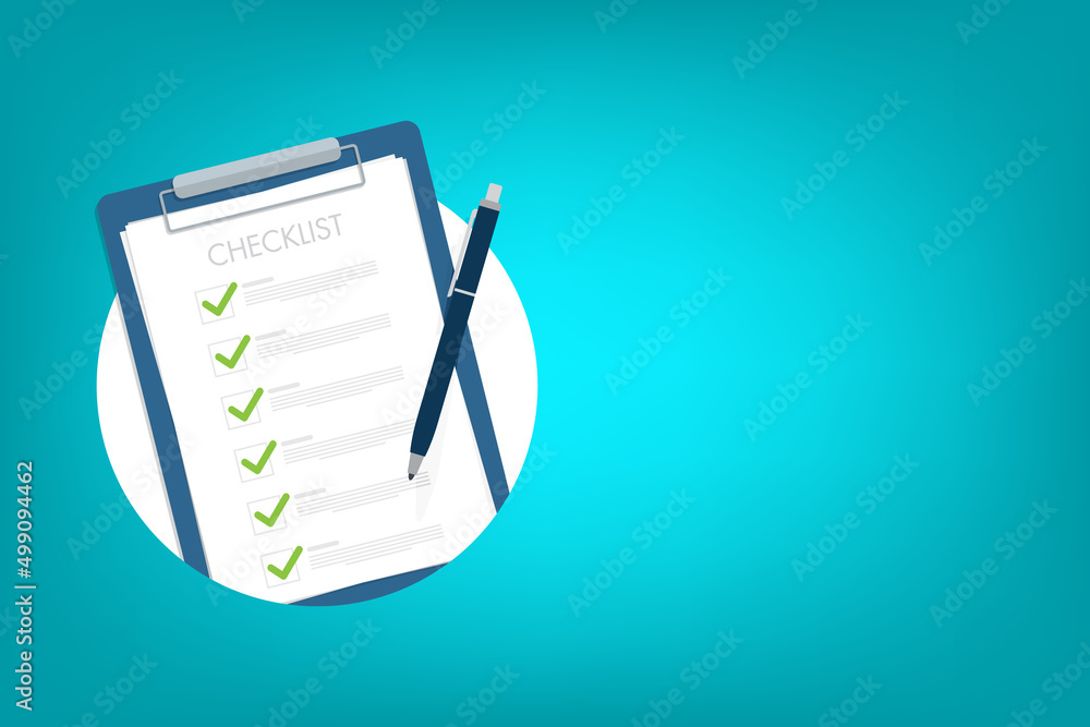 Check list document, paper check list and to do list with checkboxes ...