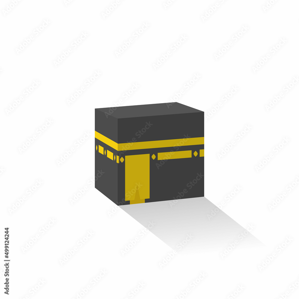 Kaaba Mecca Icon Symbol Vector in Flat Style Stock Vector | Adobe Stock
